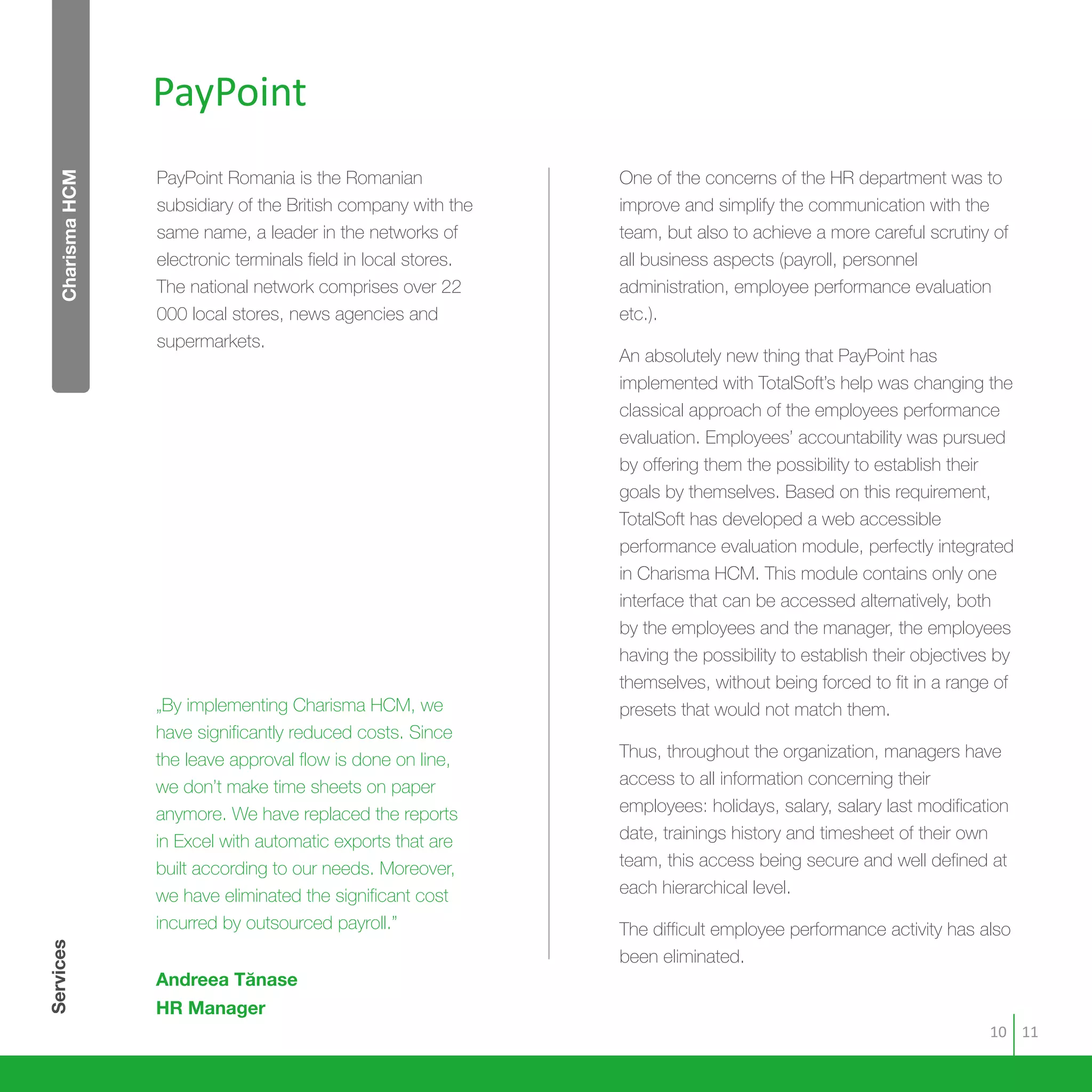 Charisma HCM Success Stories | PDF