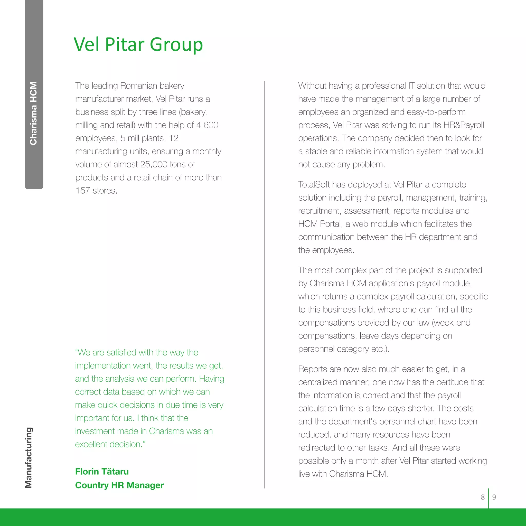 Charisma HCM Success Stories | PDF