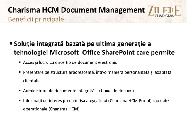 Charisma HCM document management | PPTX