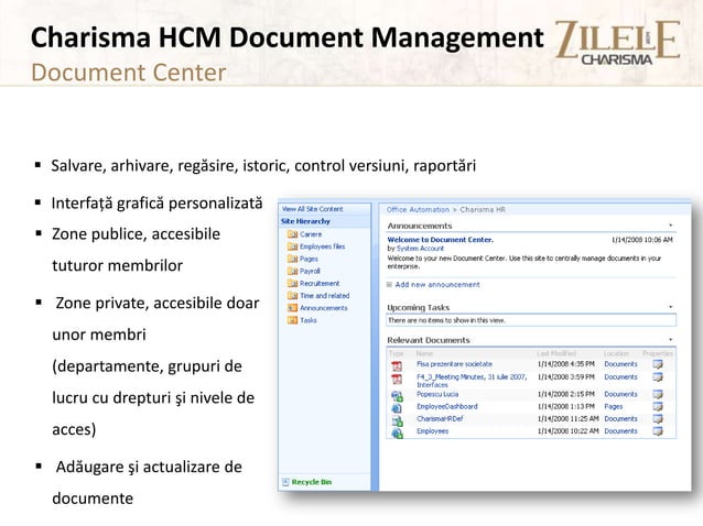 Charisma HCM document management | PPTX