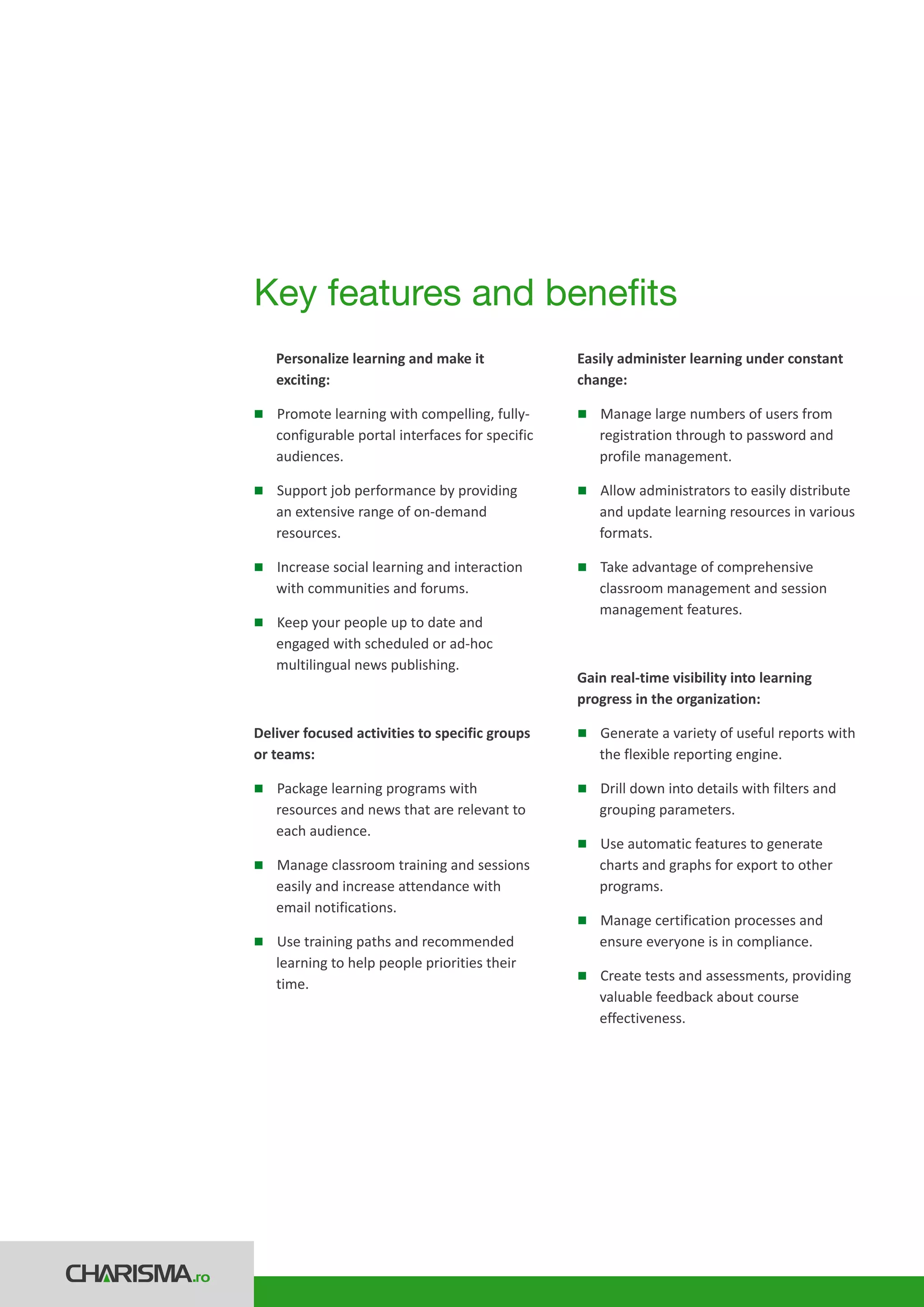 Charisma HCM eLearning | PDF