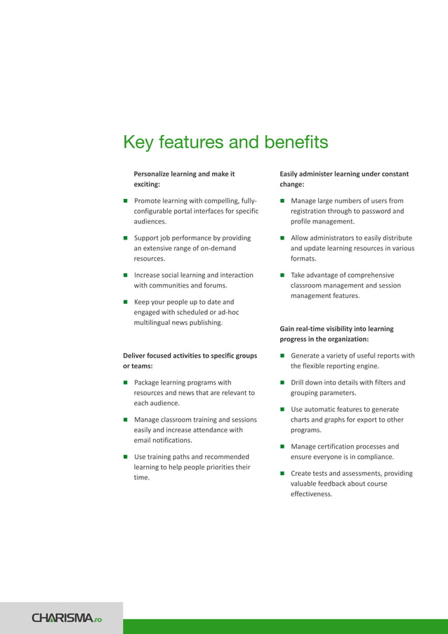 Charisma HCM eLearning | PDF | Online Education | Education