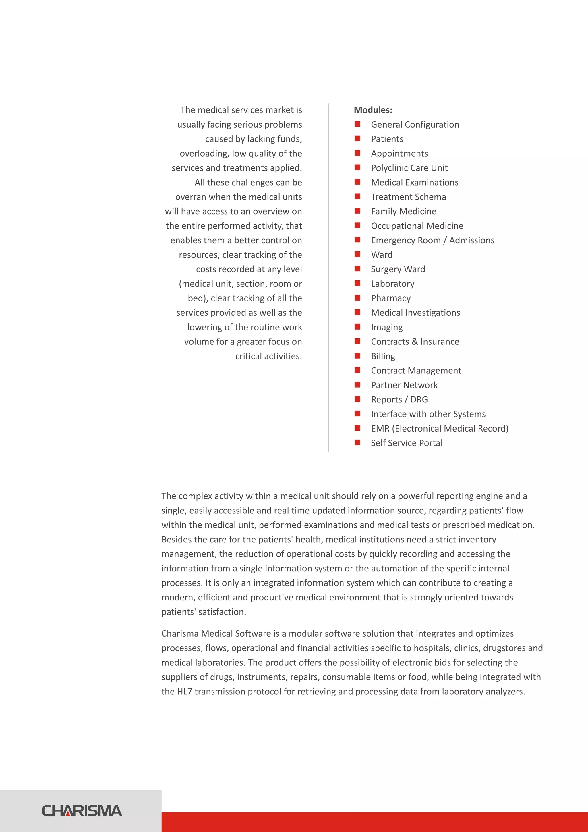 Charisma Medical Software | PDF