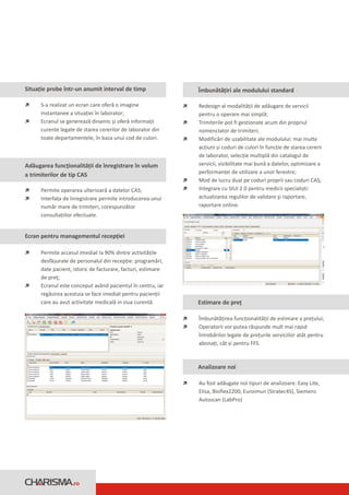 Charisma Medical Software noi dezvoltari 2011 | PDF