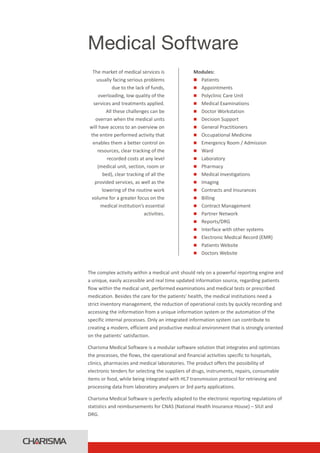 Charisma Medical Software | PDF