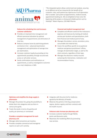 Charisma Medical Software | PDF