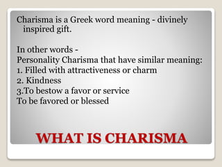 Charismatic Leadership | PPTX