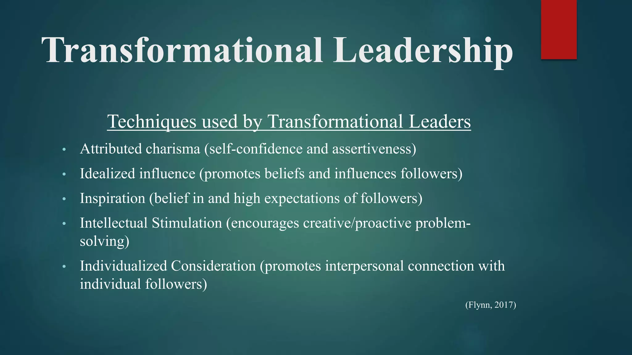 Charismatic & Transformational Leadership | PPTX