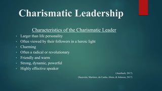 Charismatic & Transformational Leadership | PPTX