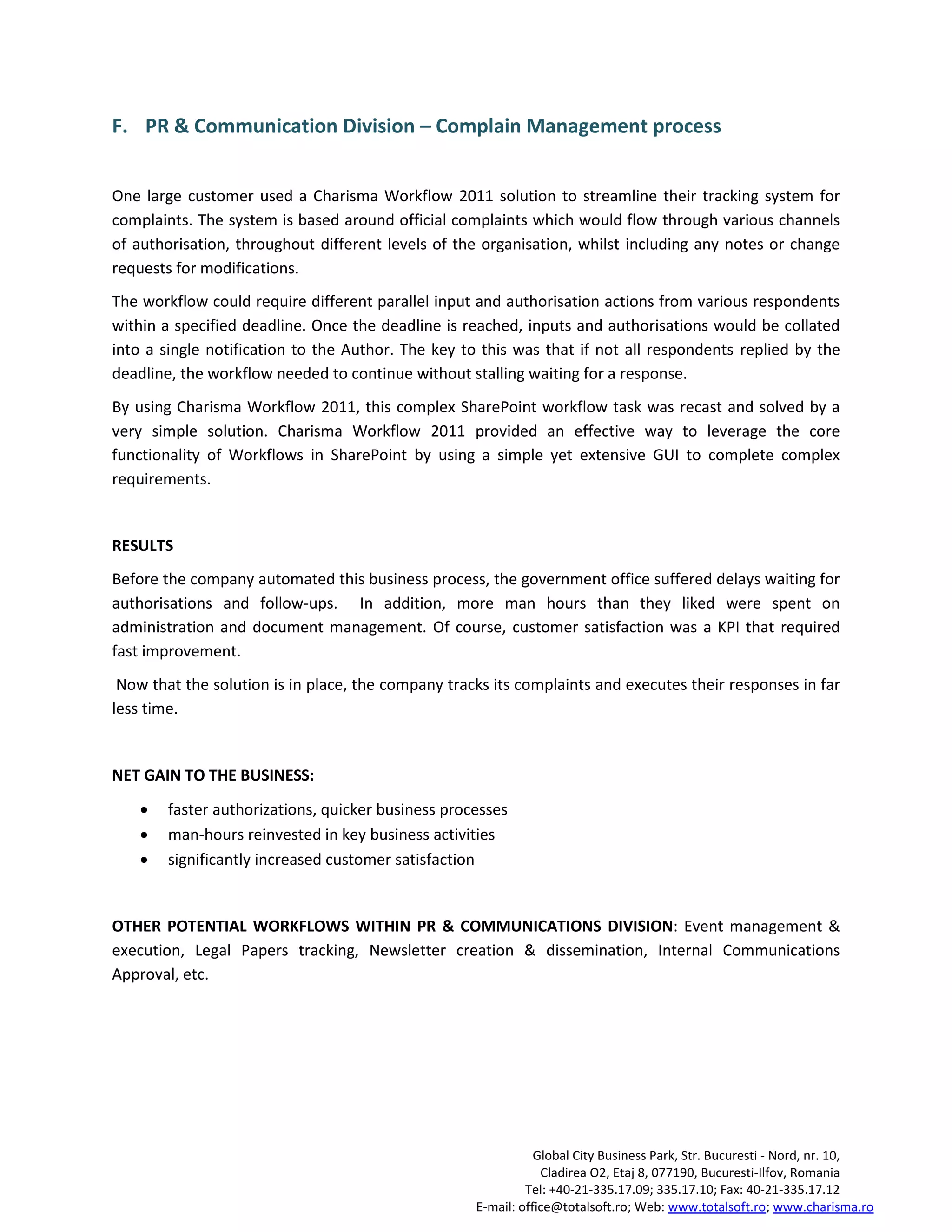 Charisma Workflow | PDF