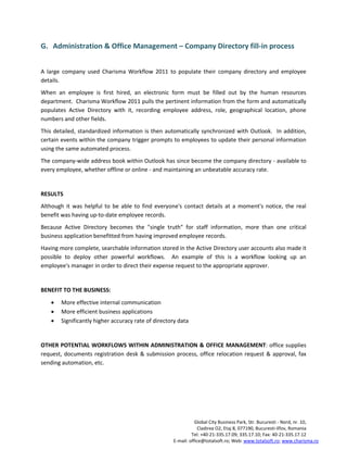 Charisma Workflow | PDF