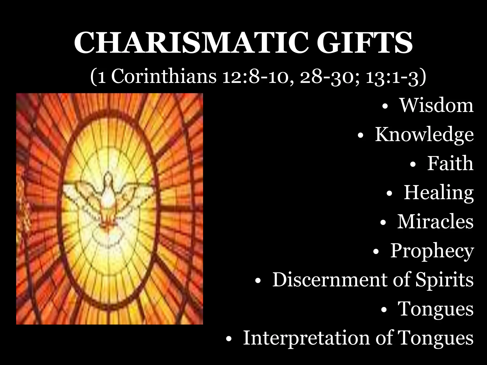 Charisms and spiritual gifts in a catholic context. | PPT