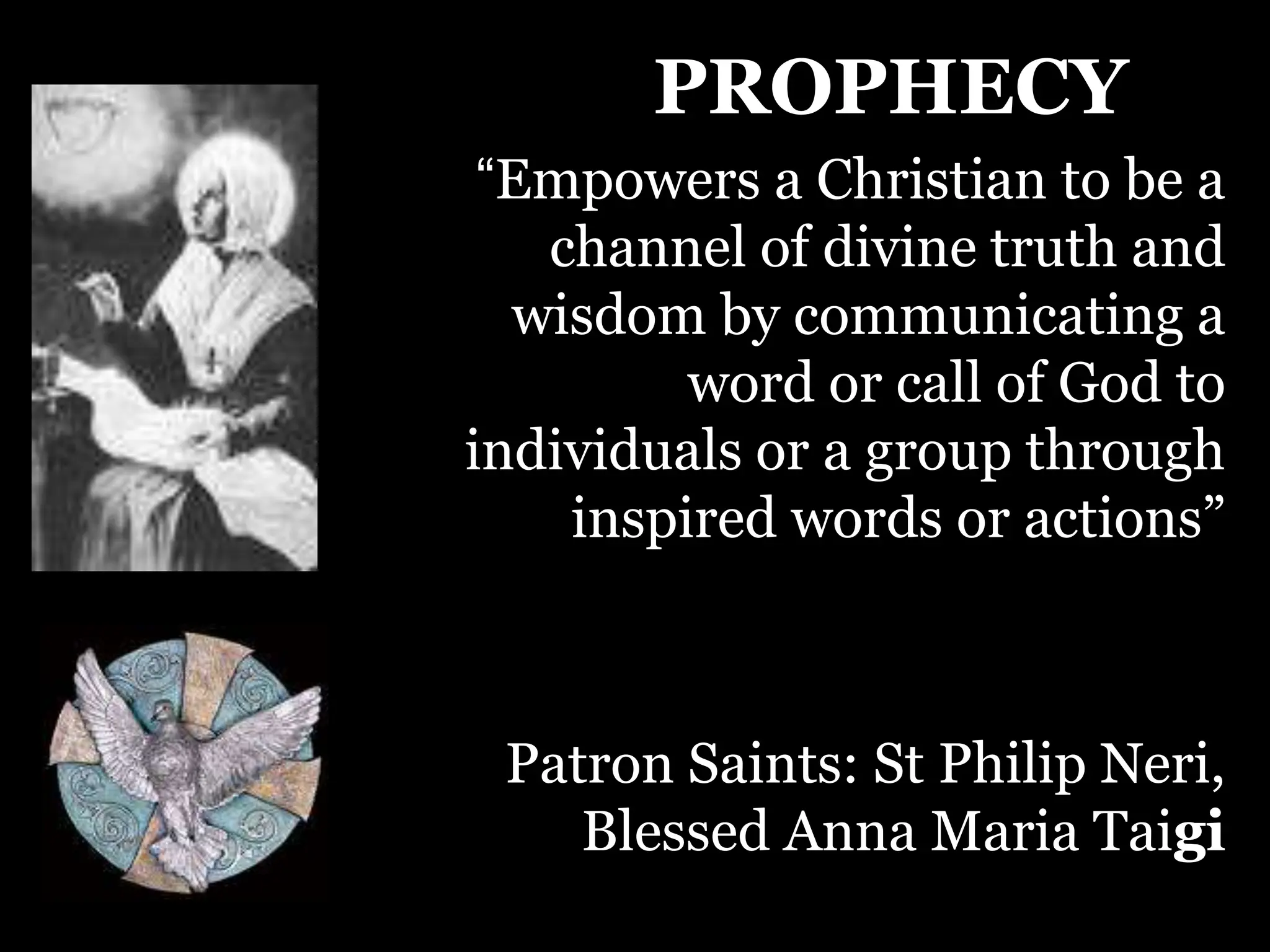 Charisms and spiritual gifts in a catholic context. | PPT