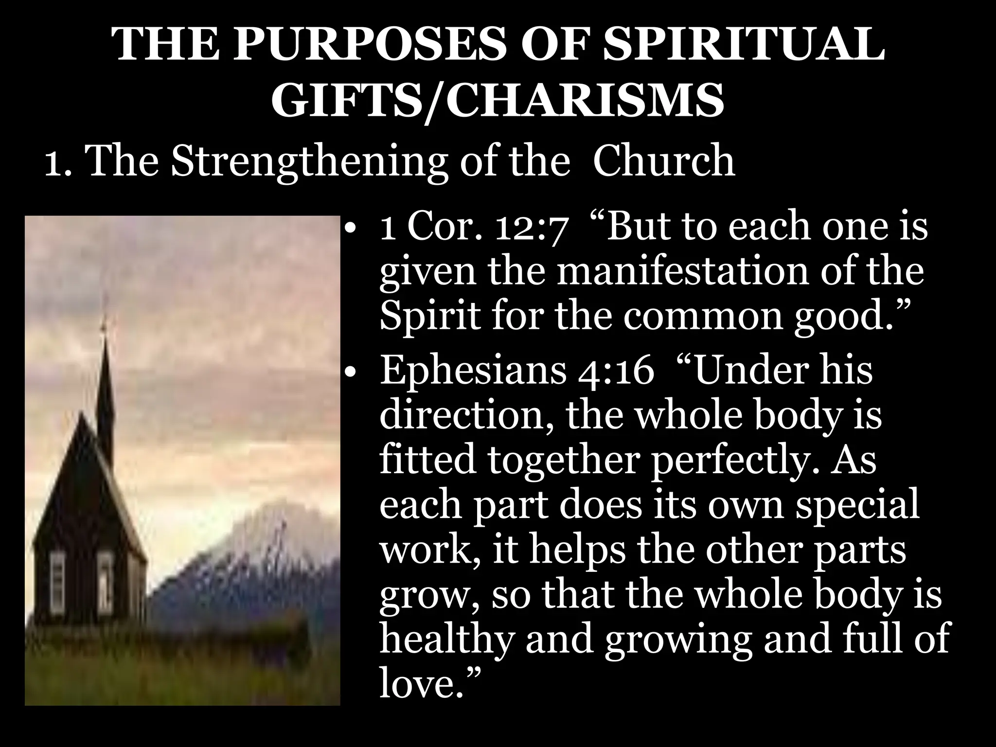 Charisms and spiritual gifts in a catholic context. | PPT