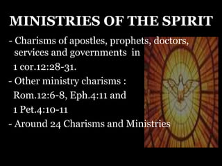 Charisms and spiritual gifts in a catholic context. | PPT
