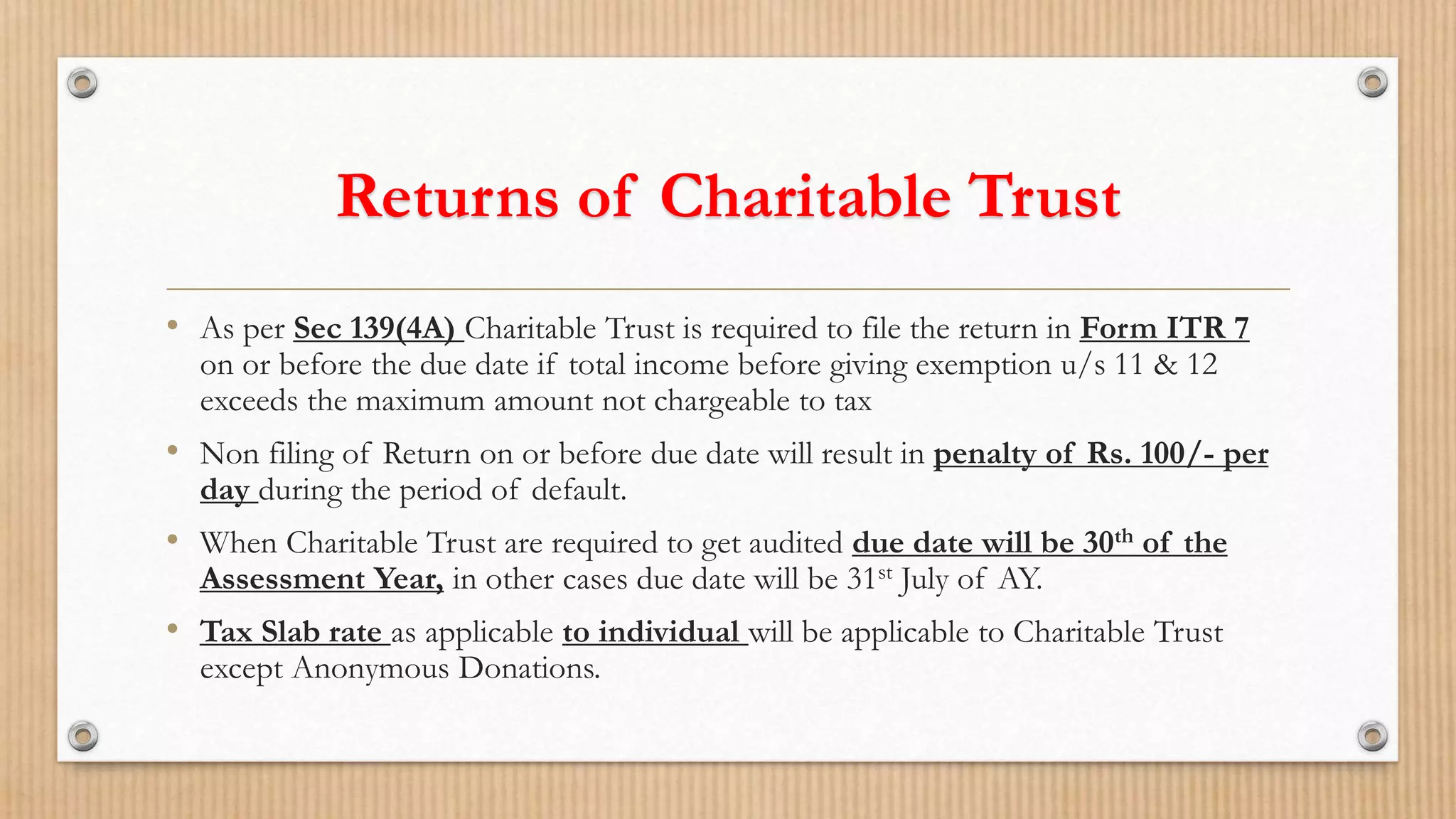 Charitable trust ppt | PPTX