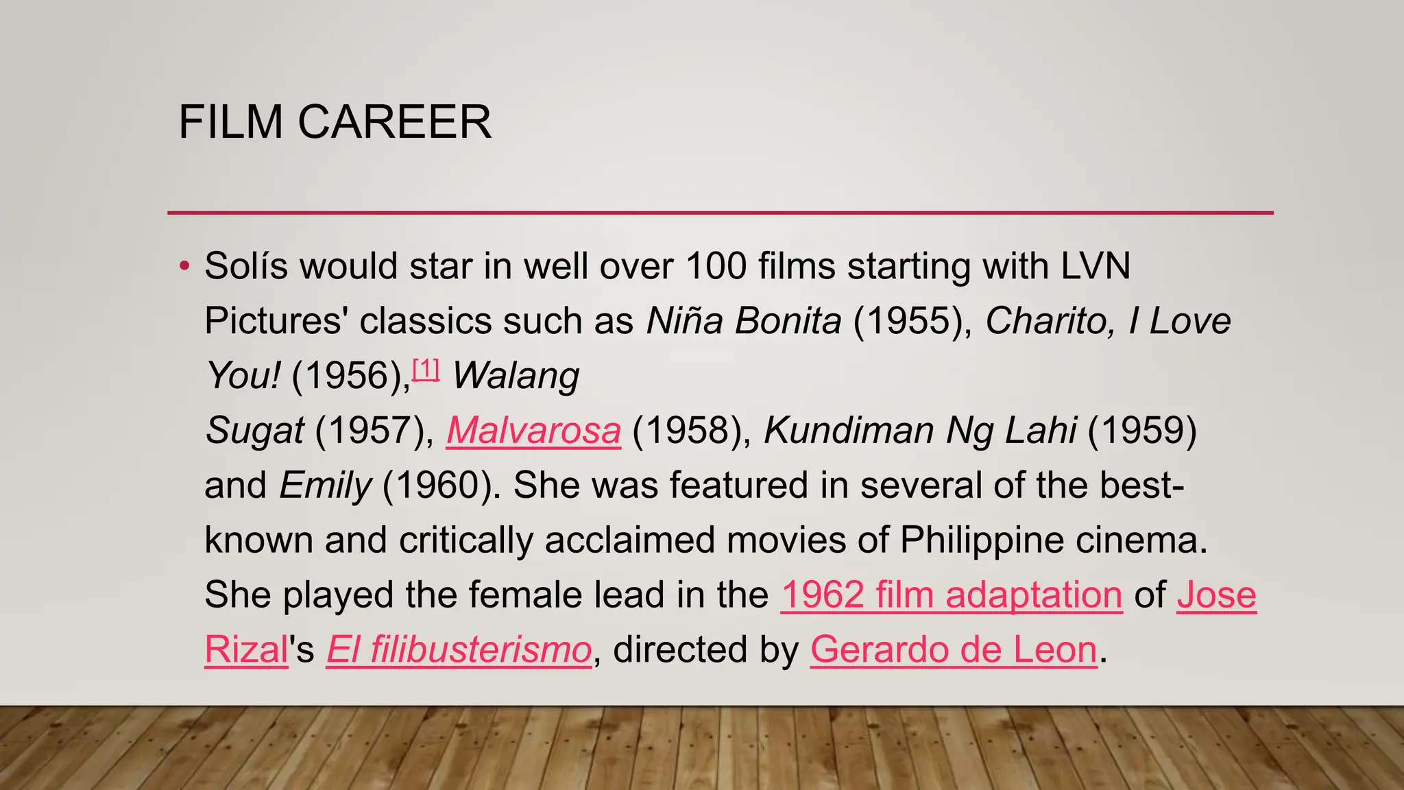 Charito Solis Biography, Early life, Career, Filmography.pptx