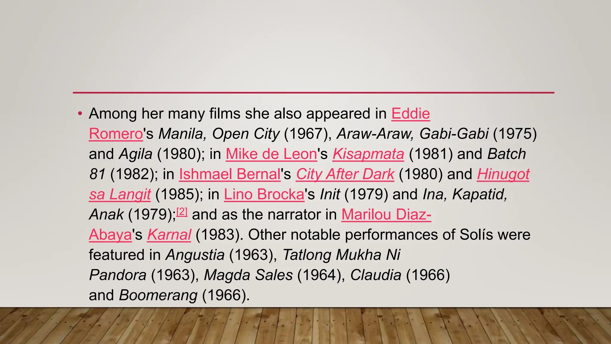 Charito Solis Biography, Early life, Career, Filmography.pptx