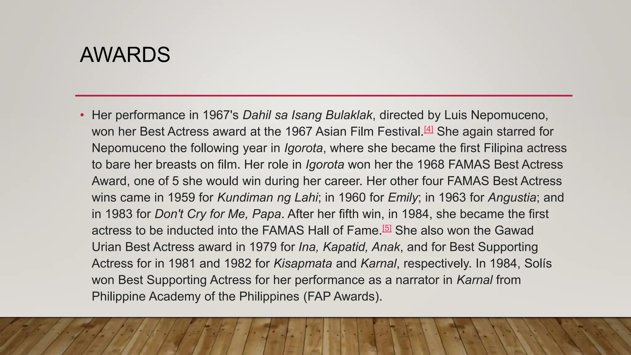 Charito Solis Biography, Early life, Career, Filmography.pptx