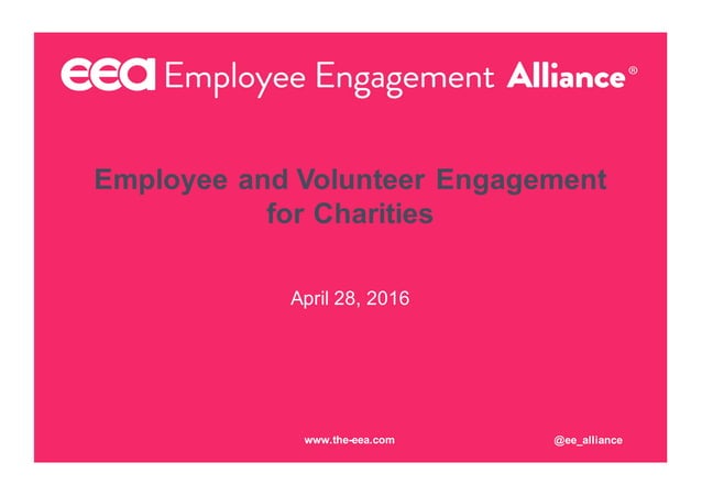 Employee and Volunteer Engagement for Charities | PPT