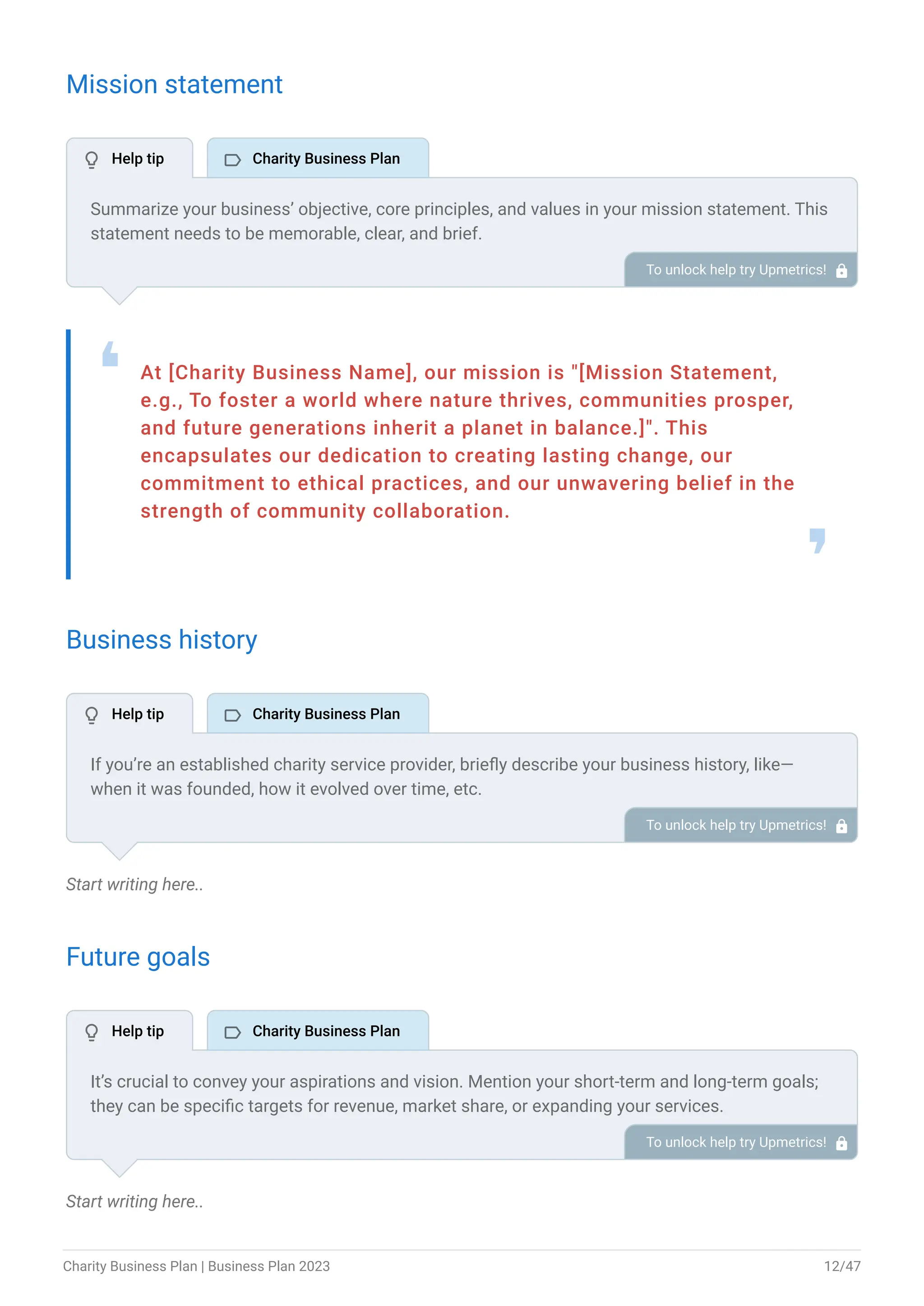 Charity Business Plan Example | PDF