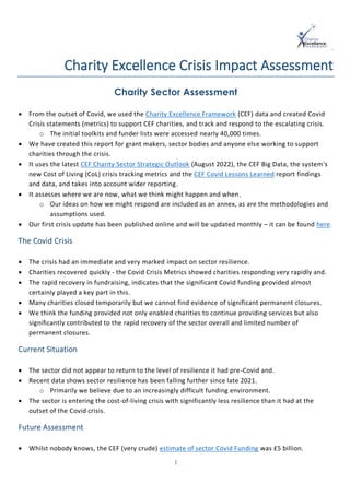 Charity Excellence Crisis Impact Assessment & Forecast For Grant Makers ...