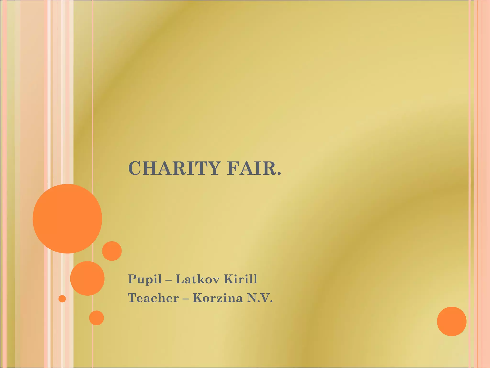 Charity fair | PPT
