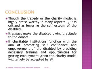 CHARITY MODEL OF DISABILITY | PPTX