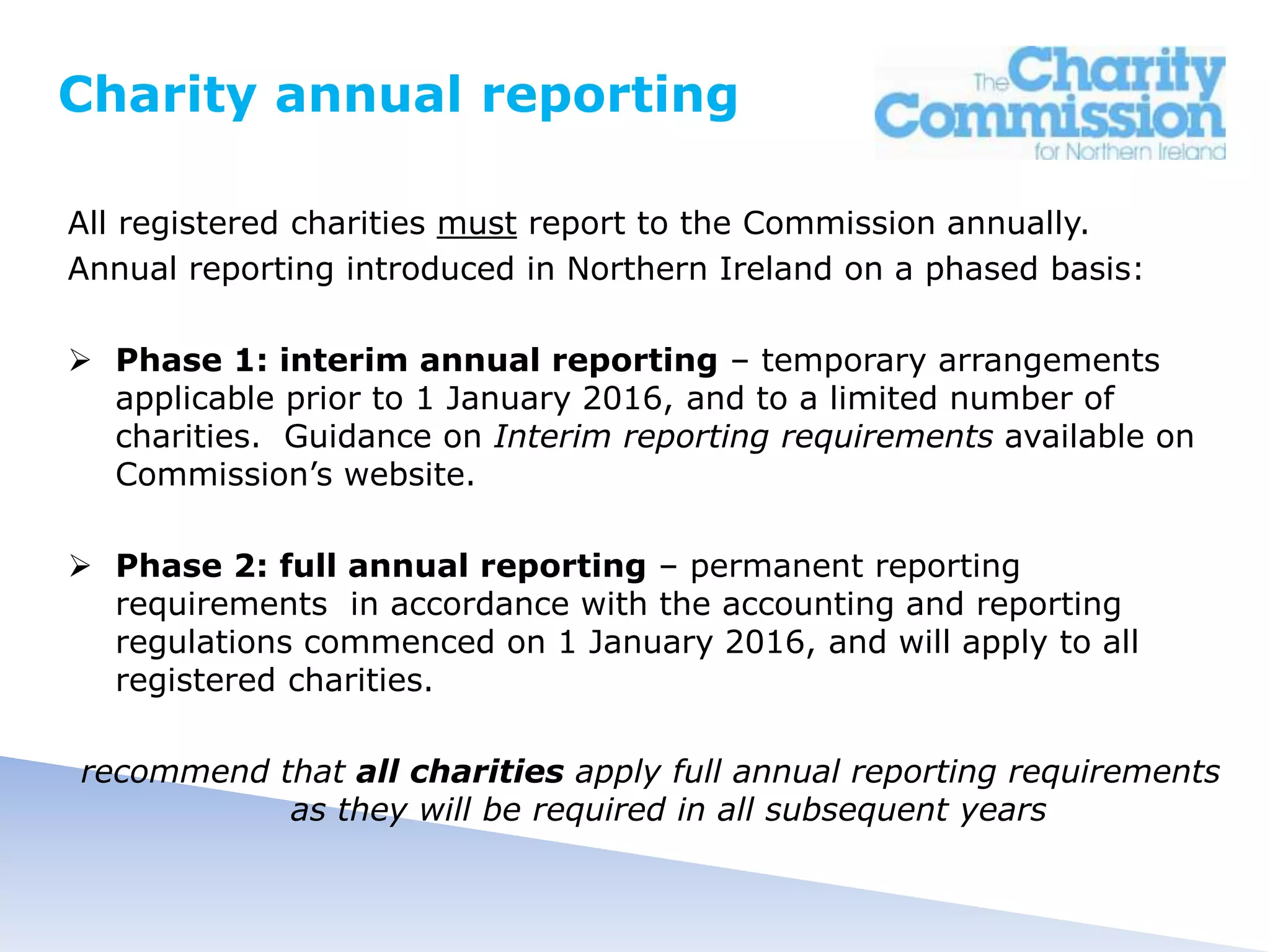 Charity Reporting Regulations | PPTX | Government Support and Welfare ...
