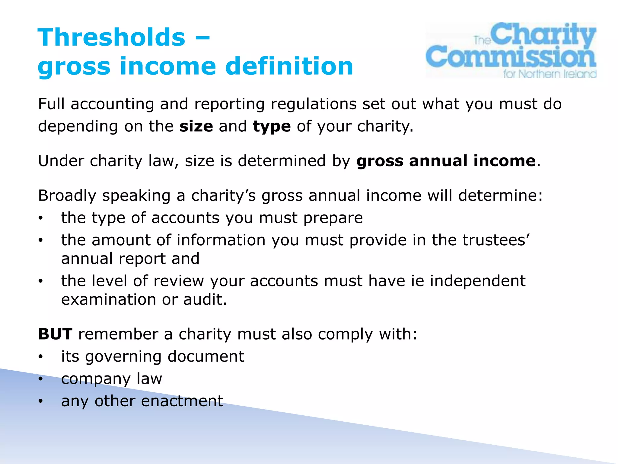 Charity Reporting Regulations | PPTX | Government Support and Welfare ...