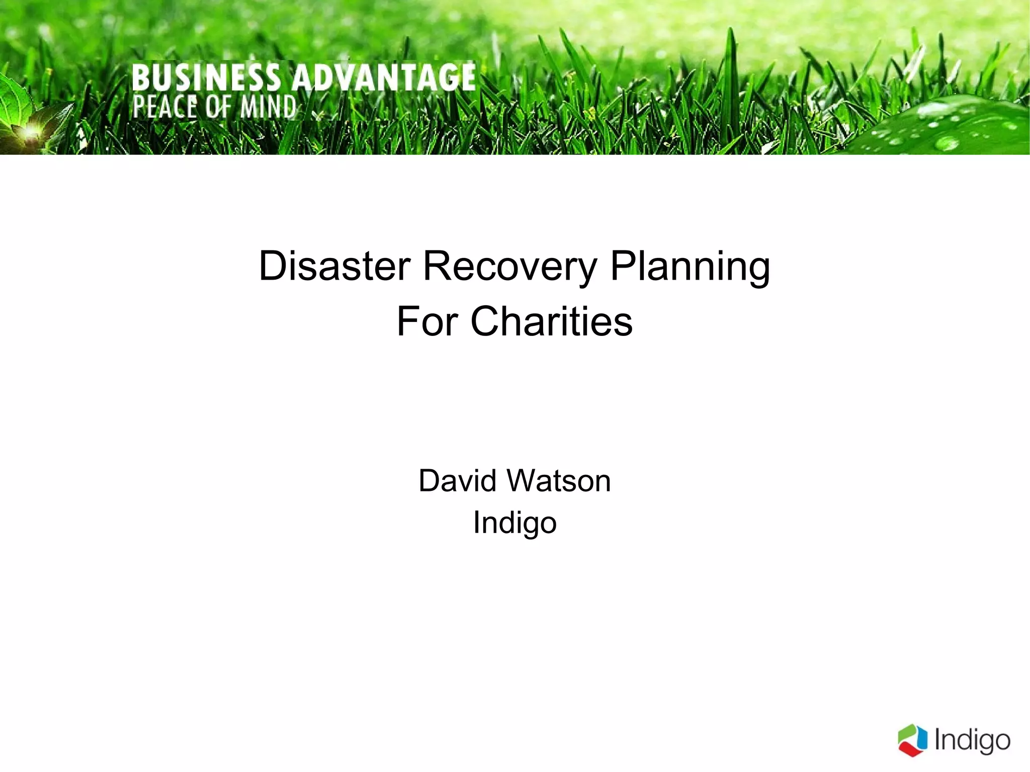 Disaster Recovery for Charities | ODP