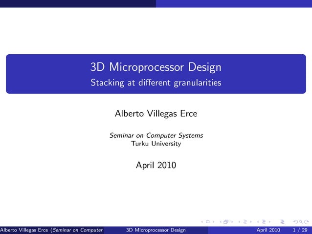 3D Microprocessor Design: Stacking at different granularities | PDF | 3-D Graphics | Computer ...