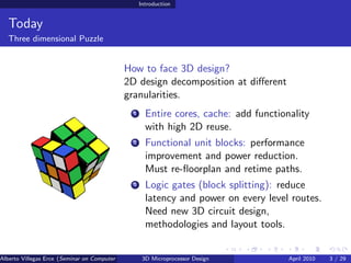3D Microprocessor Design: Stacking at different granularities | PDF | 3 ...