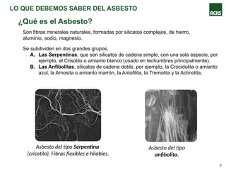 CAPACITACION EQUIPO DE TRABAJO SOBRE EL ASBESTO | PPTX