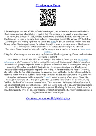 Charlemagne Essay | PDF