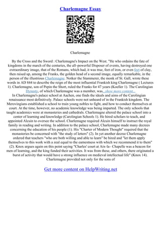 Charlemagne Essay | PDF