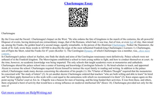 Charlemagne Essay | PDF