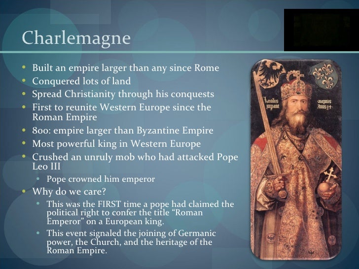 Charlemagne unites germanic kingdoms