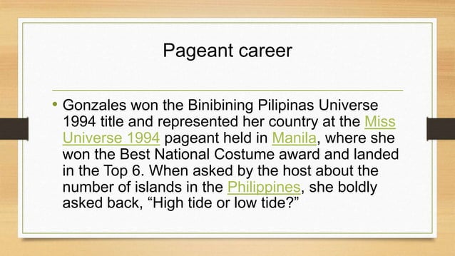 Charlene Gonzales Biography, Early Career, Pageantry.pptx