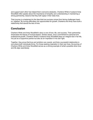 Charlene White and Andy Woodfield: Love, Life, and Success | DOCX