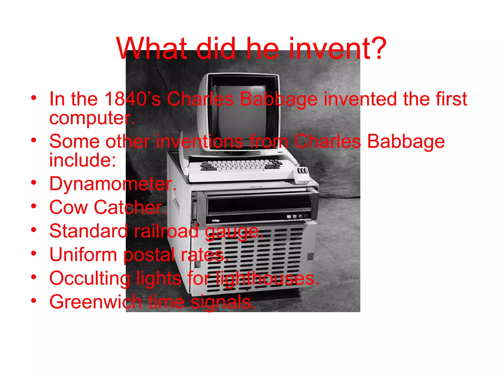 Charles Babbage! Kara Carmon | PPT