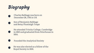 Charles-Babbage, Father of the computers | PDF