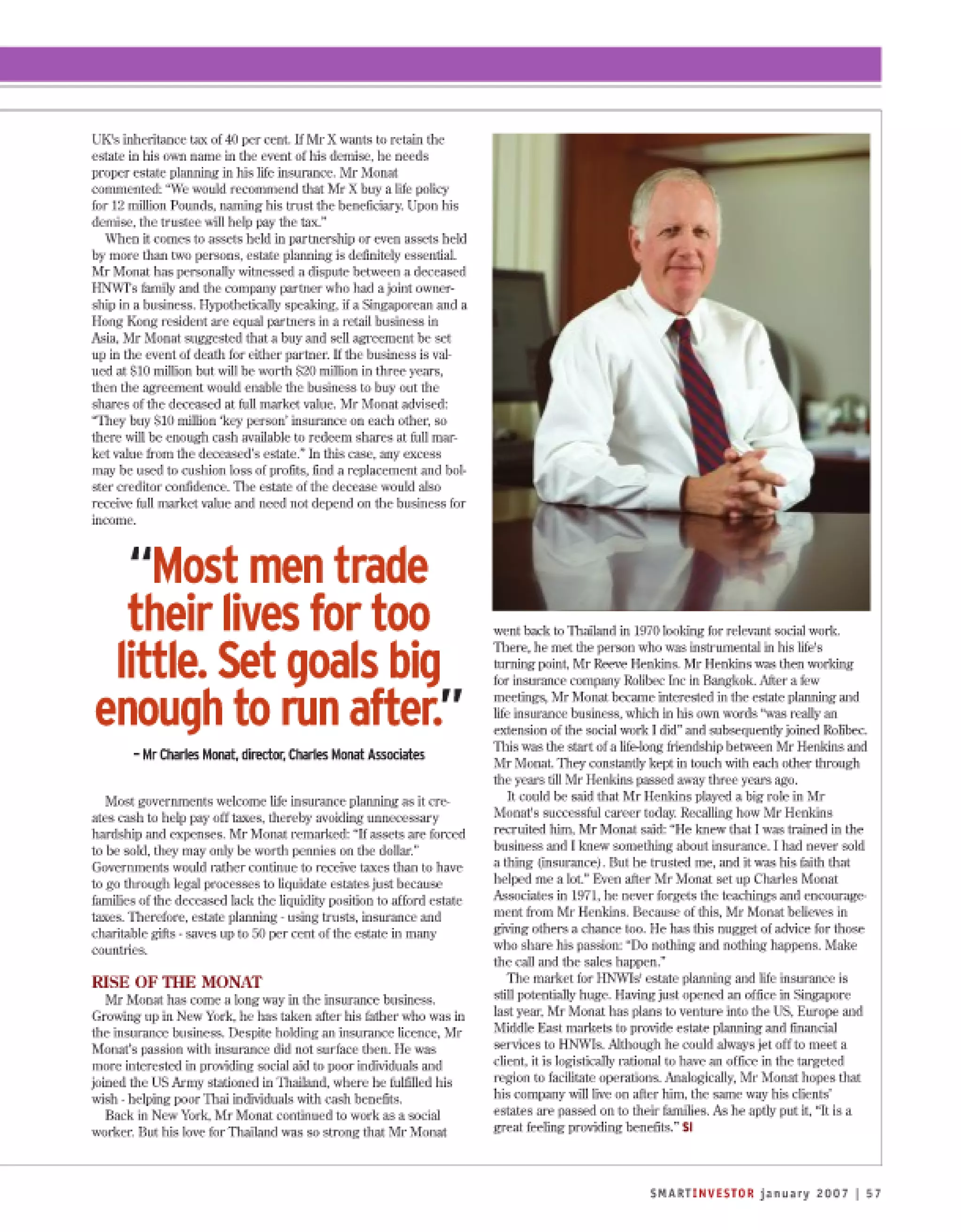 Charles Monat Associates Wealth Transfer | PDF