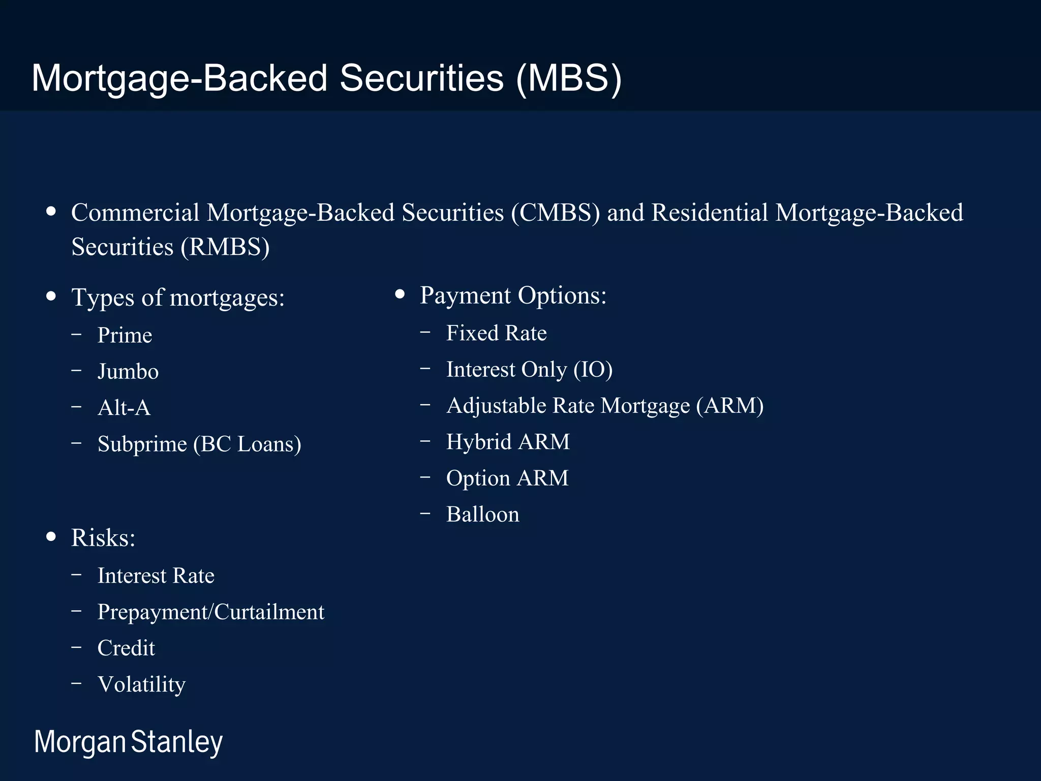 Morgan Stanley Fixed Income Internship Presentation | PPT