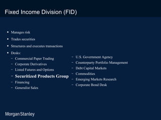 Morgan Stanley Fixed Income Internship Presentation | PPT