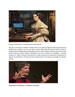 World Famous Computer Scientist Name and Their Inventions | DOCX