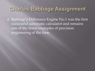 Charles babbage ppt | PPTX