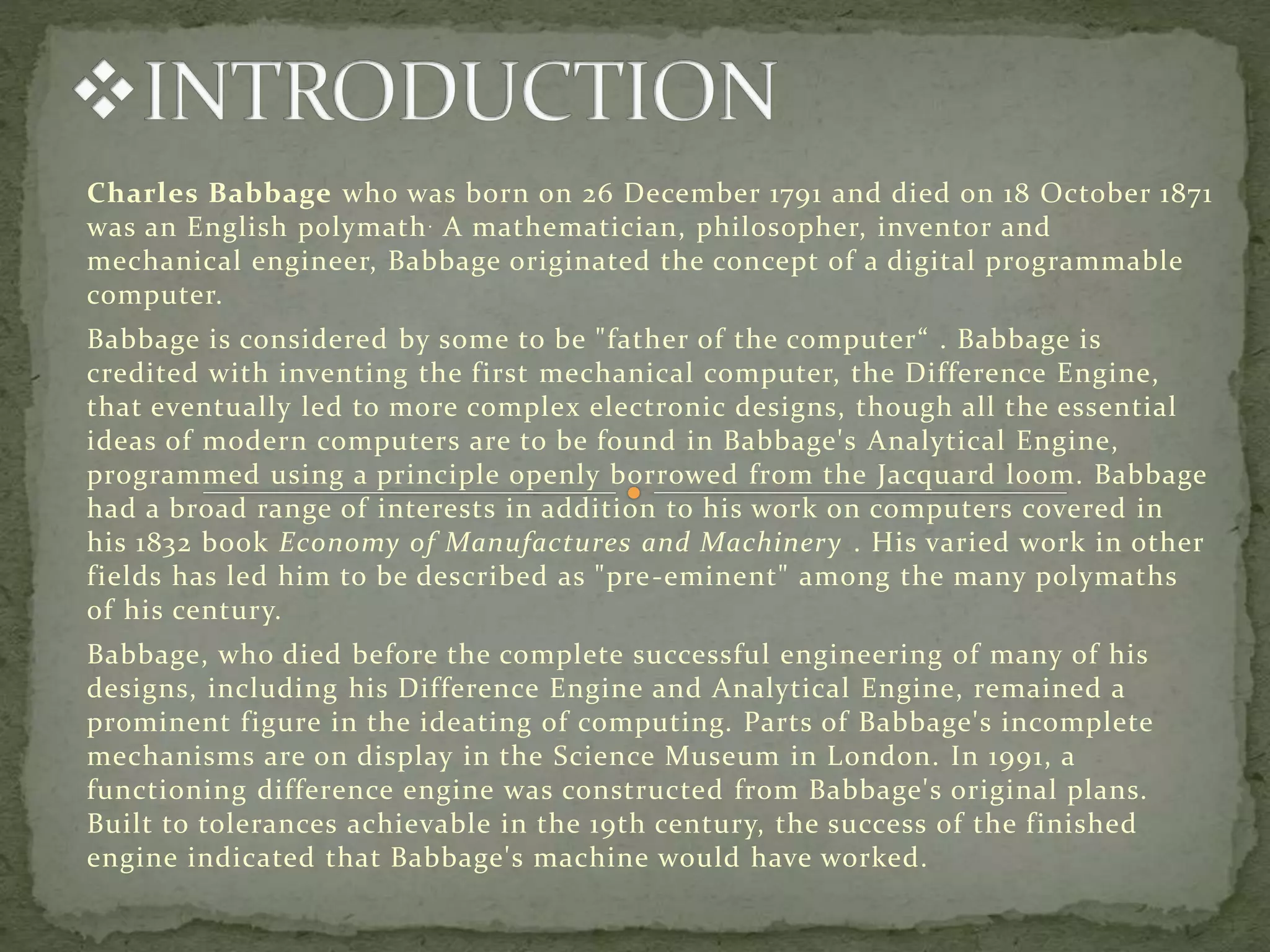 CHARLES BABBAGE'S BIOGRAPHY.pptx