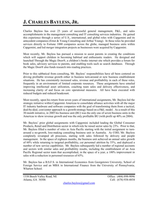 Charles bayless bio 2010 | PDF