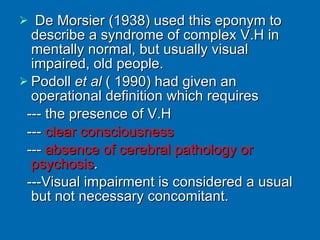 Charles bonnet syndrome | PPT
